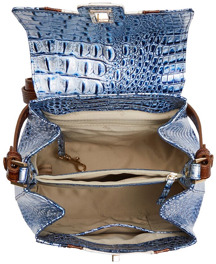 Brahmin Margo Coastal Blue Odysea Small Leather Crossbody - Macy's