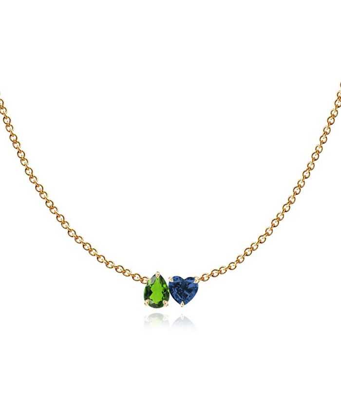 Alev Jewelry AJ by ALEV Small Two Gemstone Necklace - Macy's