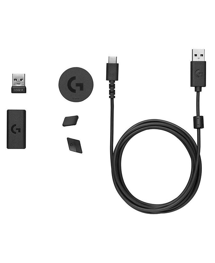 Logitech G502 X Lightspeed Wireless Gaming Mouse (Black) with 4-Port ...