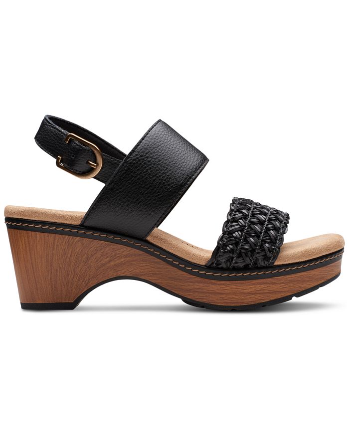 Clarks Seannah Step Woven Strap Clog Style Platform Sandals Macys