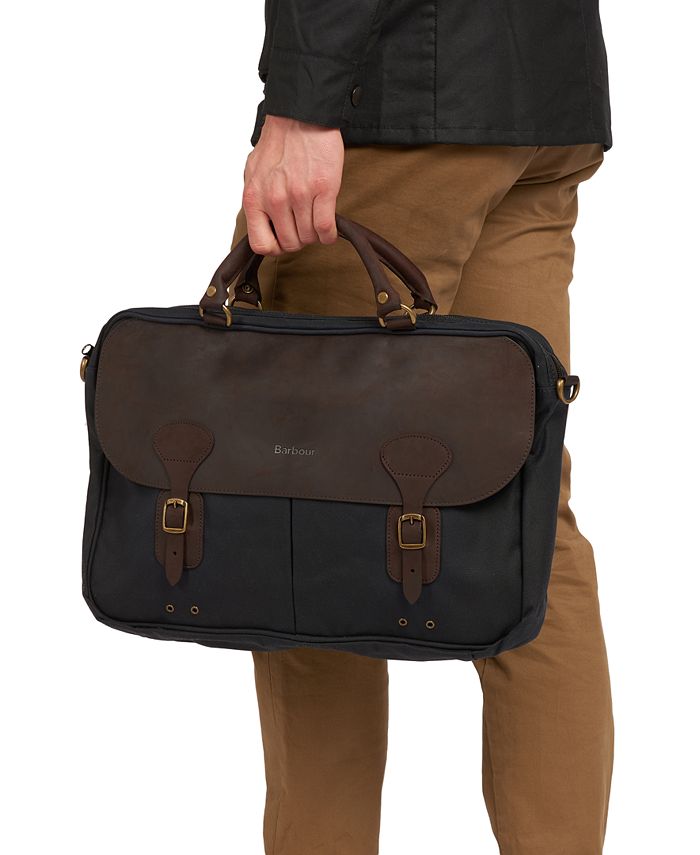 Barbour Men's Waxed Cotton Briefcase - Macy's