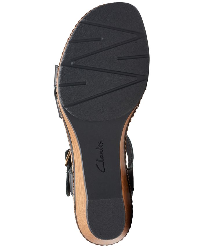 Clarks Seannah Way Twist Strap Clog-Style Wedge Sandals - Macy's