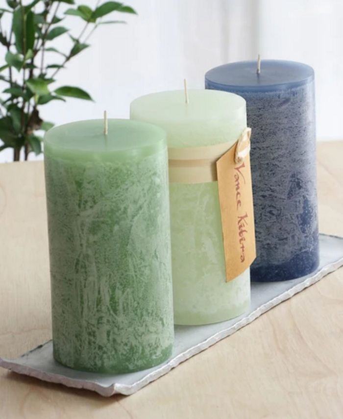 Vance Kitira 6" Timber Pillar Candle - Macy's