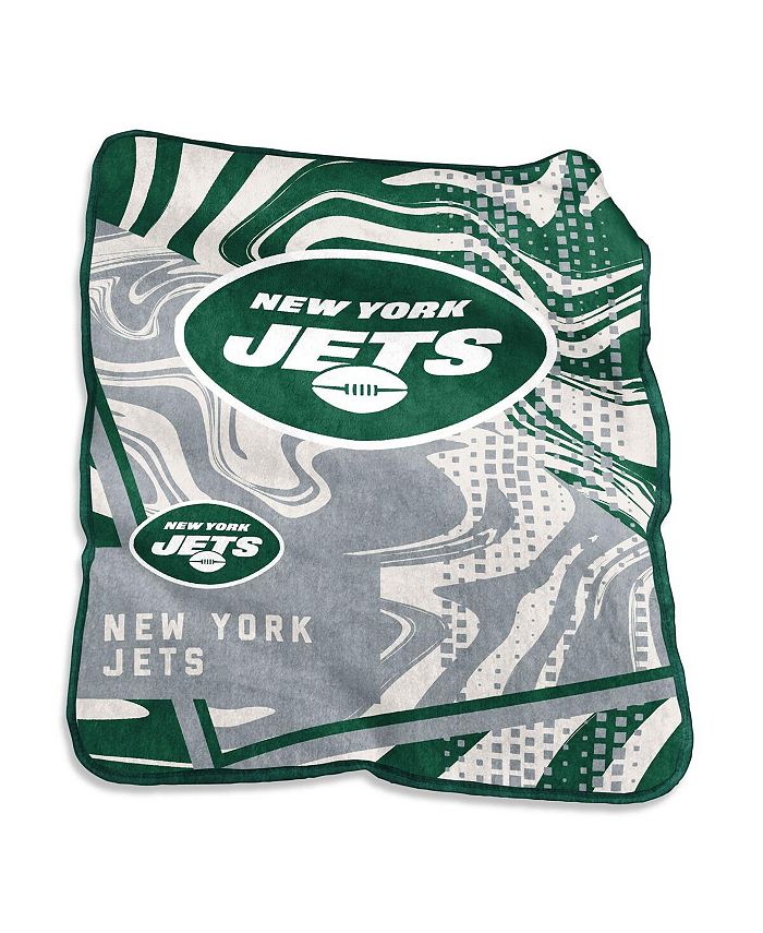 Logo Brands New York Jets 50" x 60" Swirl Raschel Throw Blanket - Macy's
