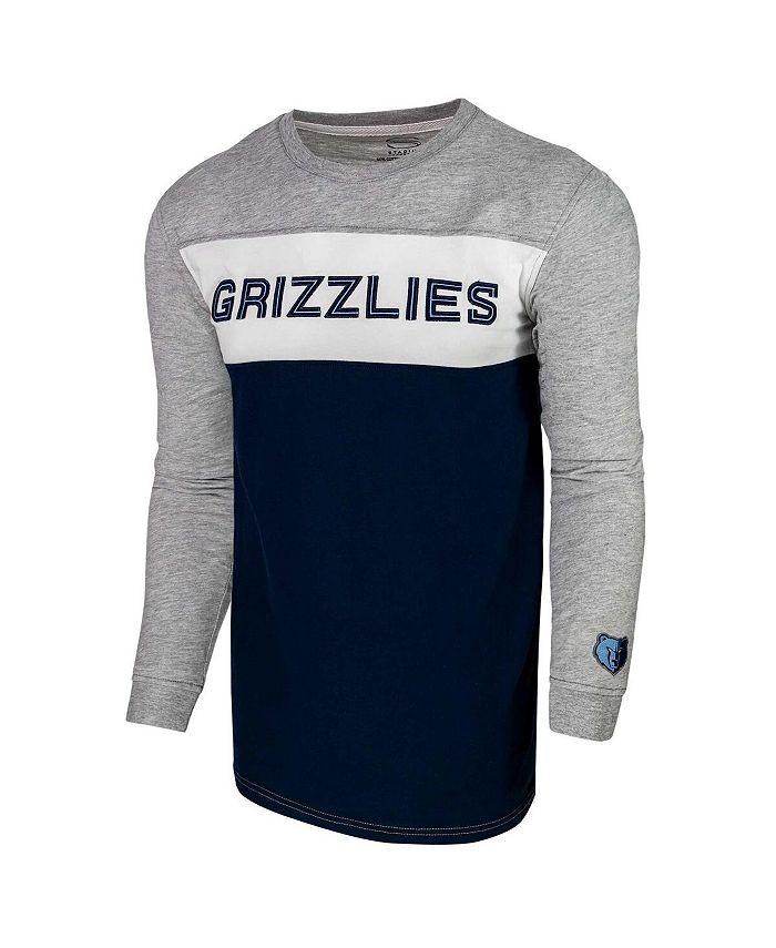 Stadium Essentials Men's and Women's Heather Gray Memphis Grizzlies Loge Long Sleeve T-shirt ...