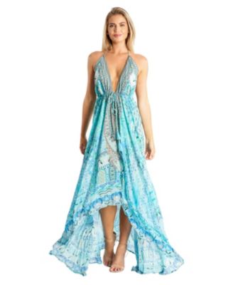 La Moda Clothing Women's Maxi halter neck dress - Macy's