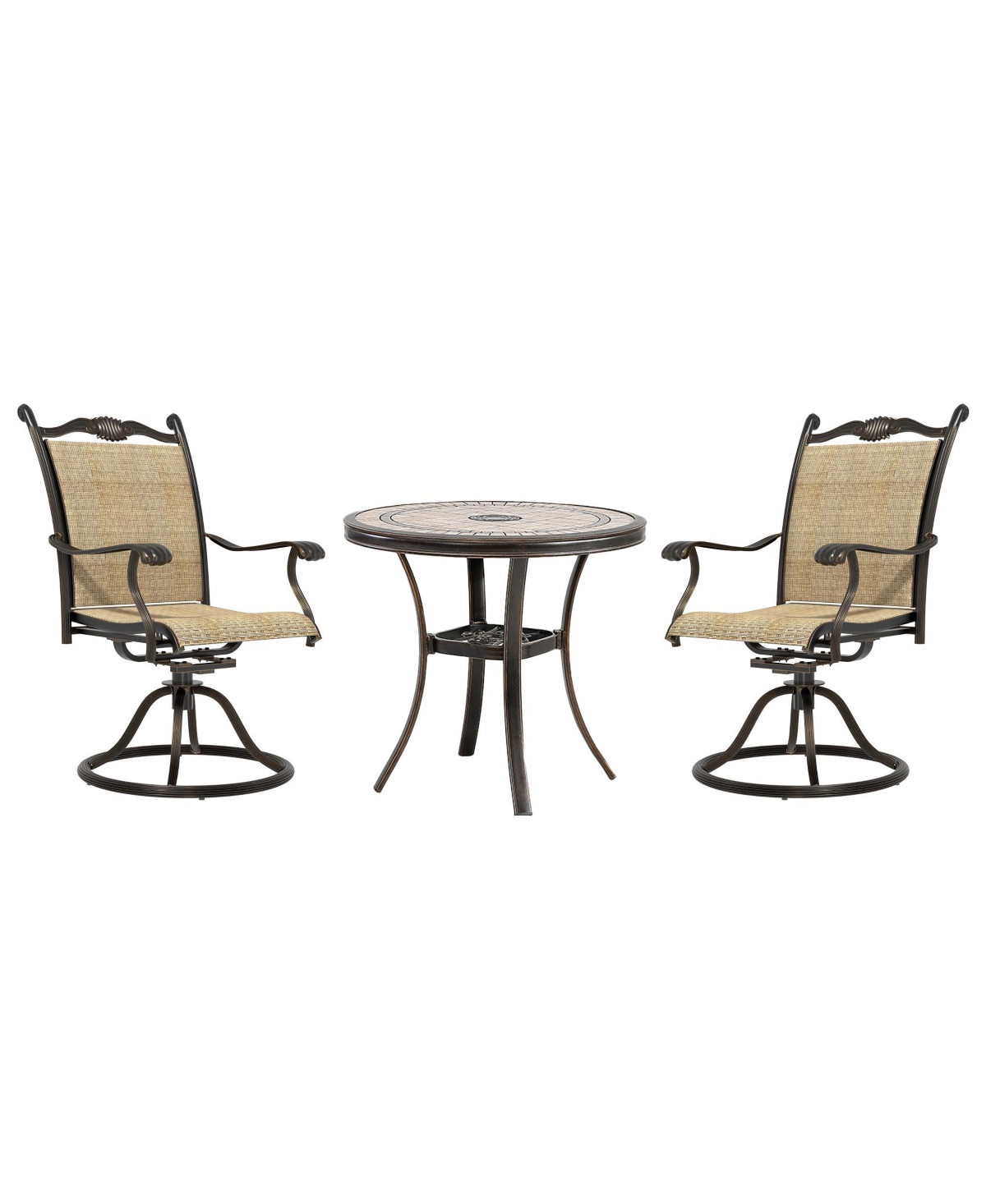 Click here for Mondawe 3-Piece Aluminum Outdoor Patio Bistro Set... prices