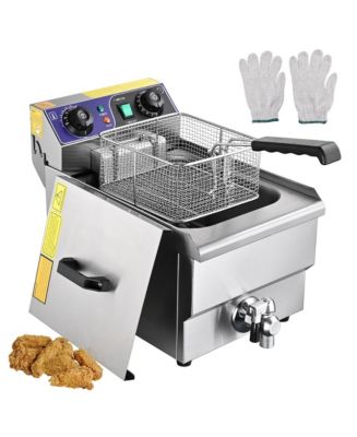 11.7L Single Tank Stainless Steel Commercial Electric Deep Fryer w ...