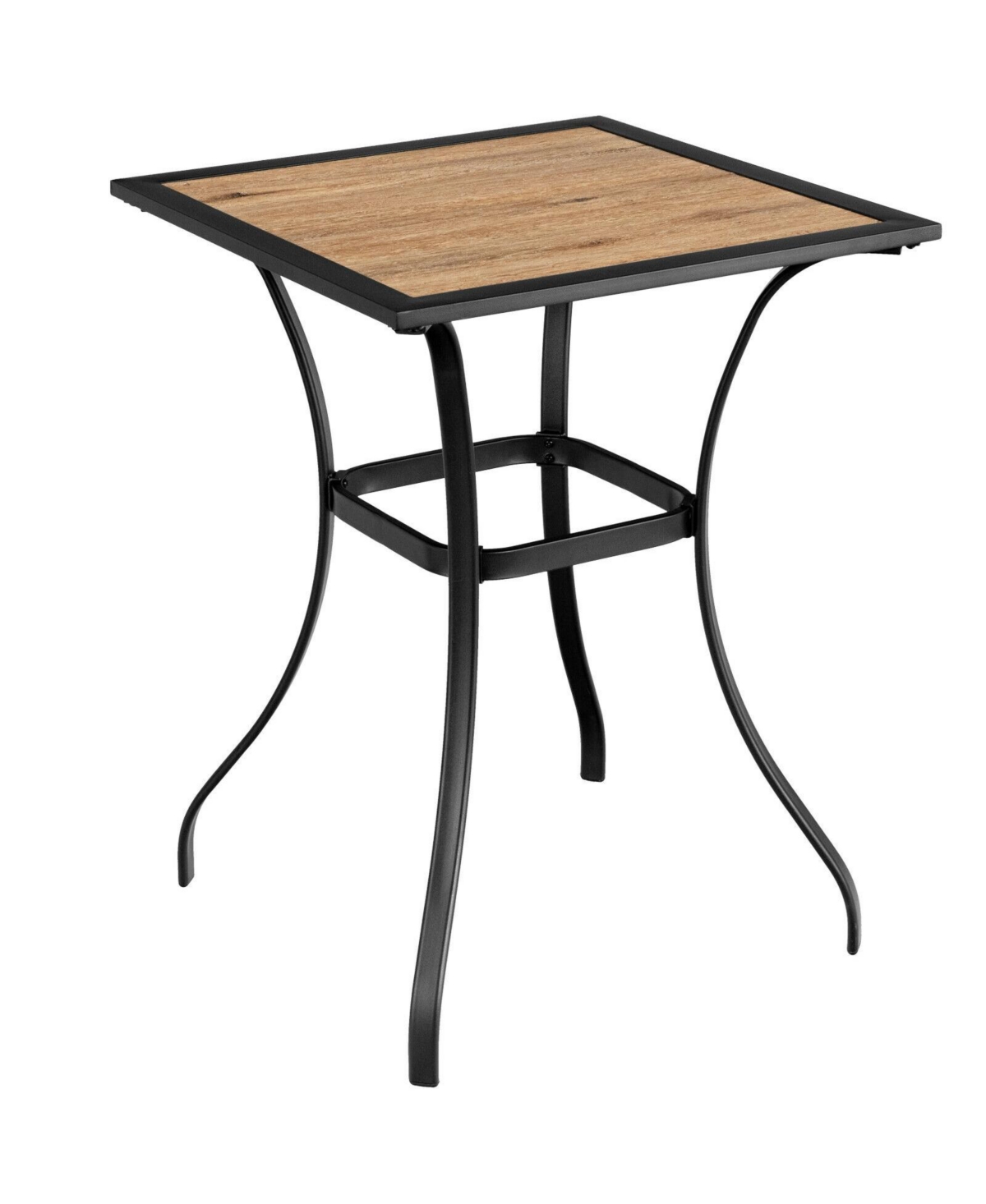 Click here for Patio Square Bar Table for Garden Backyard - Black... prices