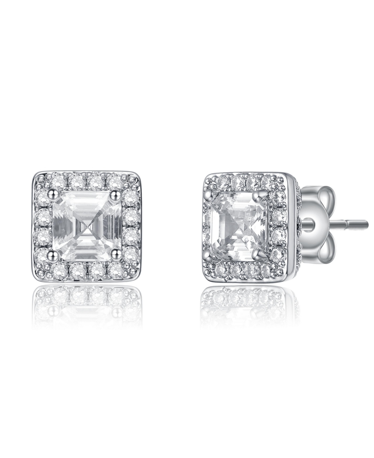 Click here for Classy Everyday wear Halo Square Stud Earrings - S... prices