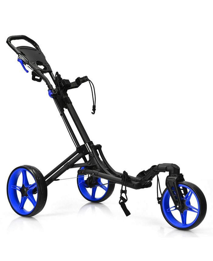 SUGIFT 3 Wheel Folding Golf Push Cart with Scoreboard and Adjustable ...