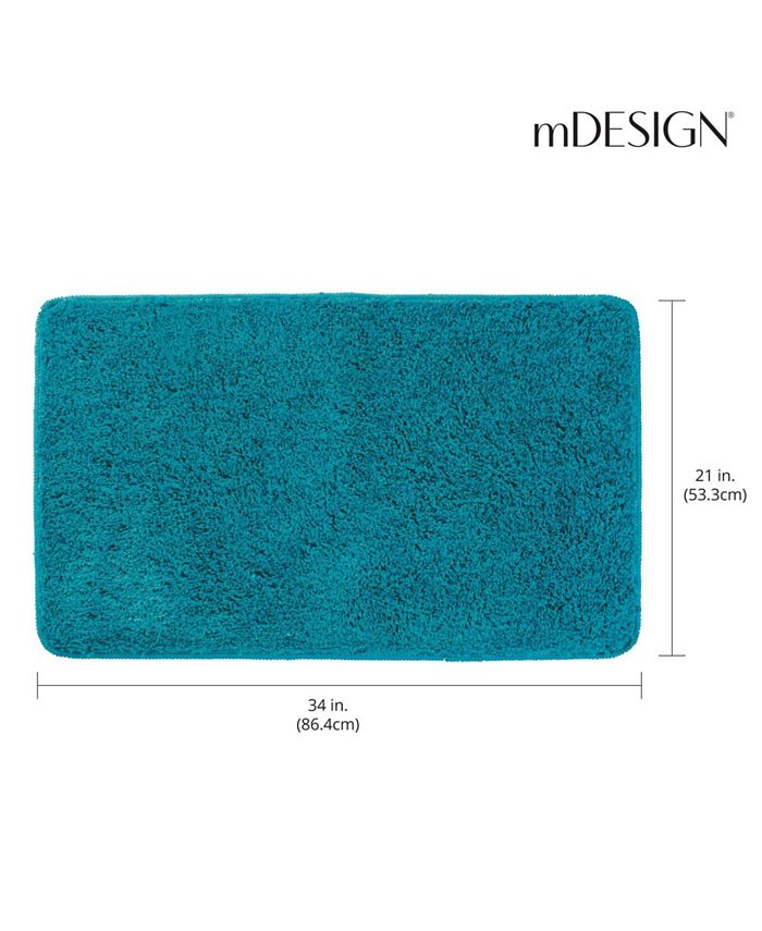 mDesign Non-Slip Microfiber Polyester Heathered Rug, 34"x21", 2 Pack ...