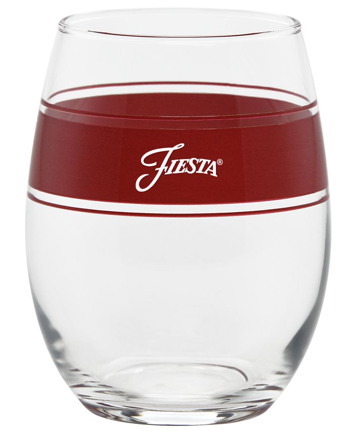 Fiesta Bright Frame 15 Ounce Stemless Wine Glass, Set of 4 - Macy's