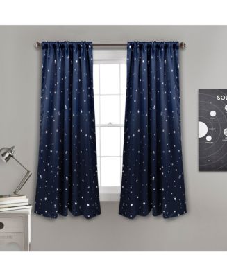Star Blackout Window Curtain Panels - Macy's