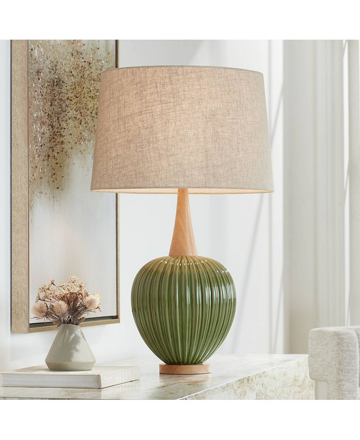 360 Lighting Sevilla 29" Tall Mid Century Modern End Table Lamp Green ...