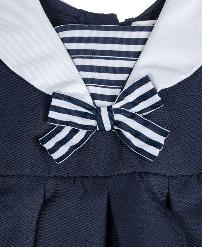 Rare Editions Baby Girls Sailor Dress with Matching Hat and Diaper ...