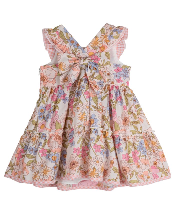 Rare Editions Baby Girls Mixed Media Dress with Matching Headband and ...