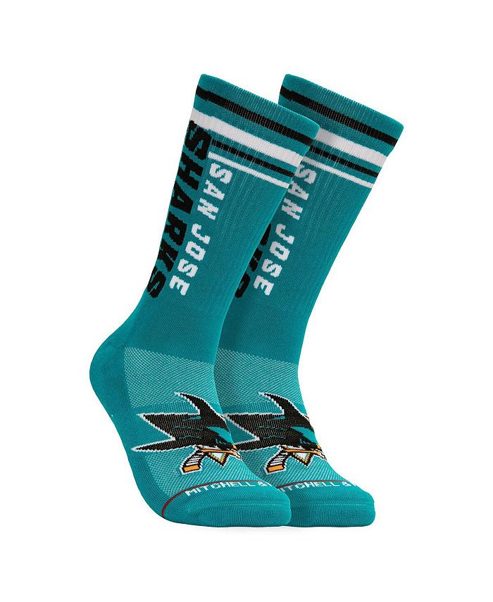 Mitchell & Ness Men's Teal San Jose Sharks Power Play Crew Socks - Macy's