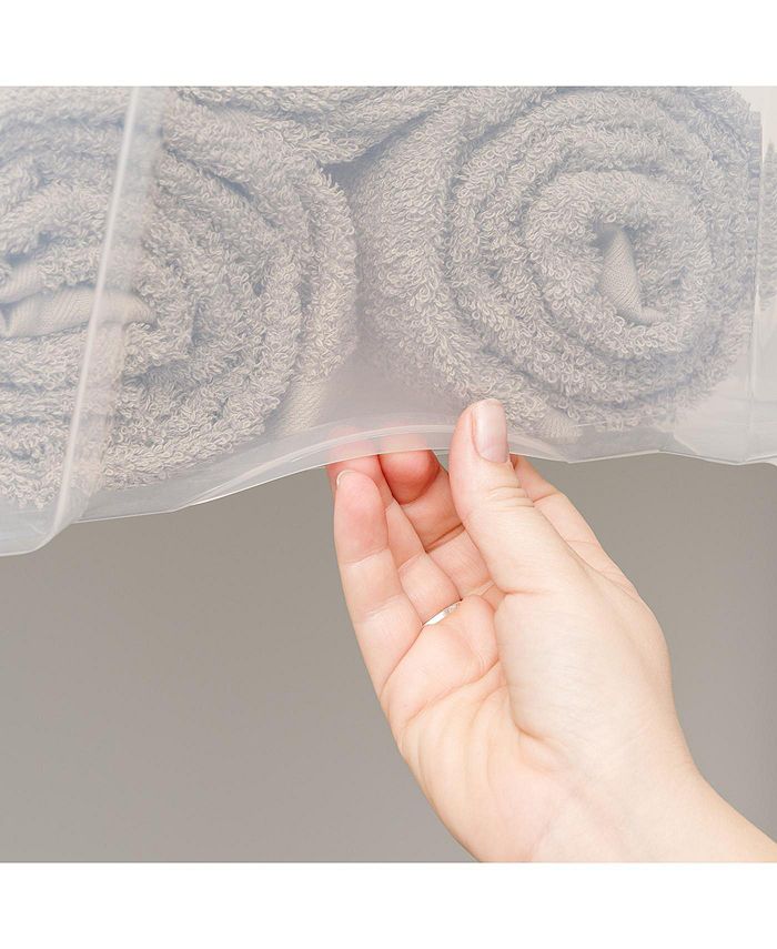 IRIS USA 32 Quart Stackable Plastic Storage Bins with Lids and Latching ...