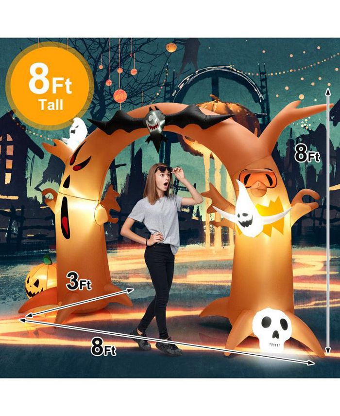 Slickblue 8 Feet Tall Halloween Inflatable Dead Tree Archway Decor with ...