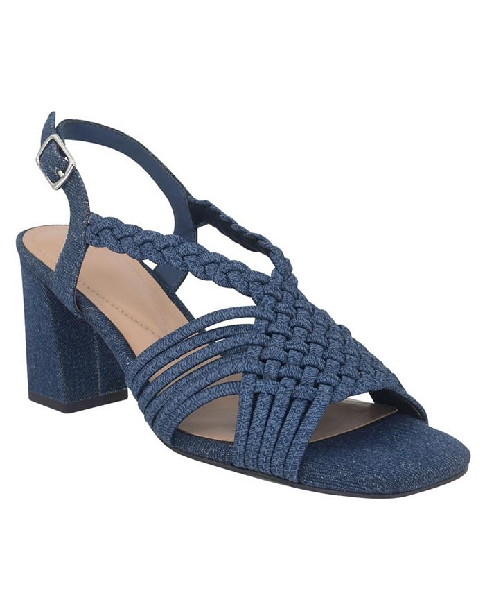 Impo Women's Valo Stretch Block Heel Dress Sandals - Macy's