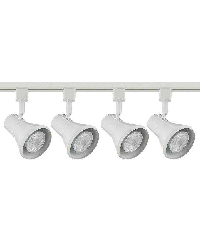 Pro Track Daris 4-Head LED Ceiling Track Light Fixture Kit Floating ...