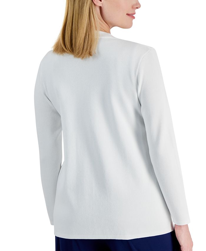 AK Anne Klein Petite Newport Open-Front Cardigan - Macy's