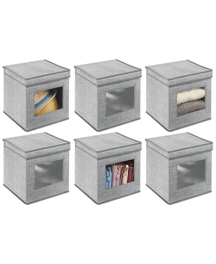 mDesign Fabric Stackable Cube Storage Organizer Box, 6 Pack - Macy's