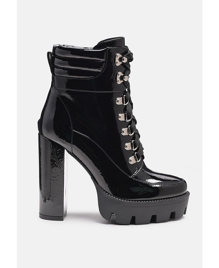 London Rag stopper cushion collared lace up boots - Macy's