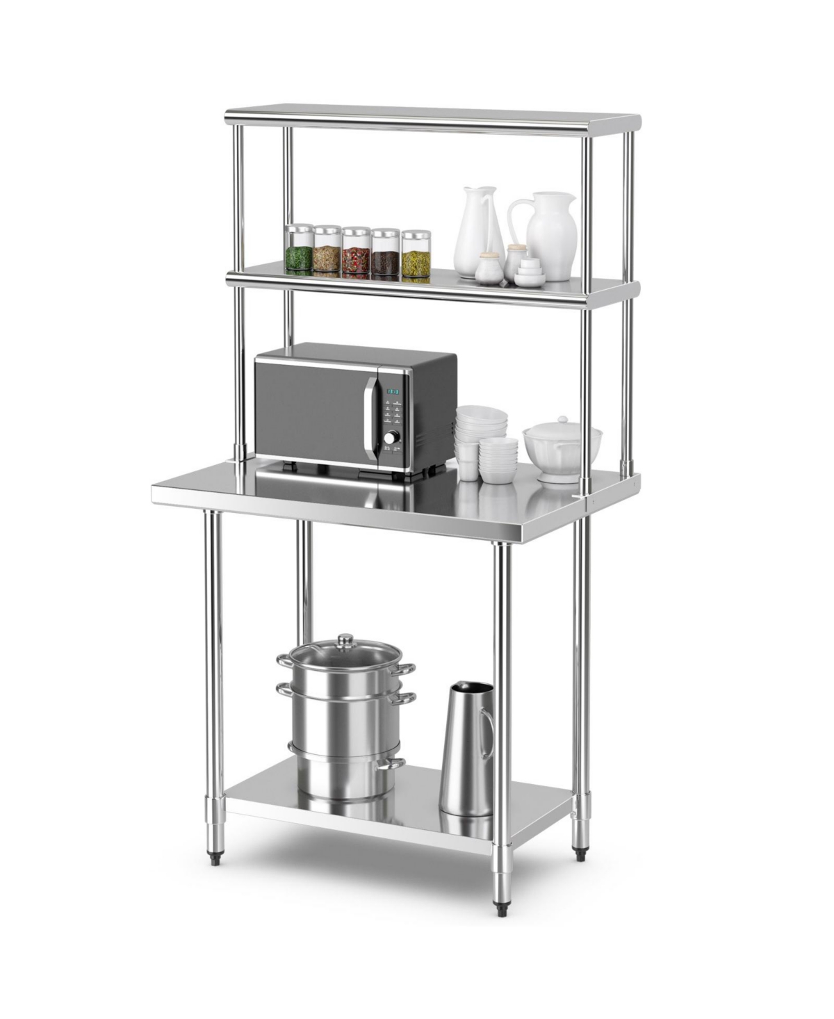 Click here for 36 x 12 Inch Kitchen Stainless Steel Overshelf wit... prices
