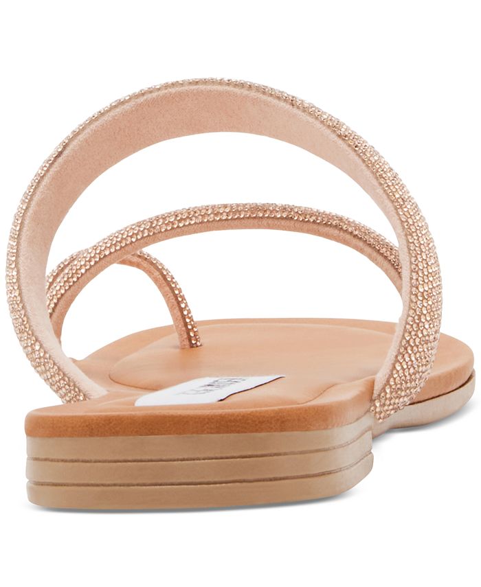 Steve Madden Women's Fiorra Rhinestone Toe-Ring Slide Sandals - Macy's