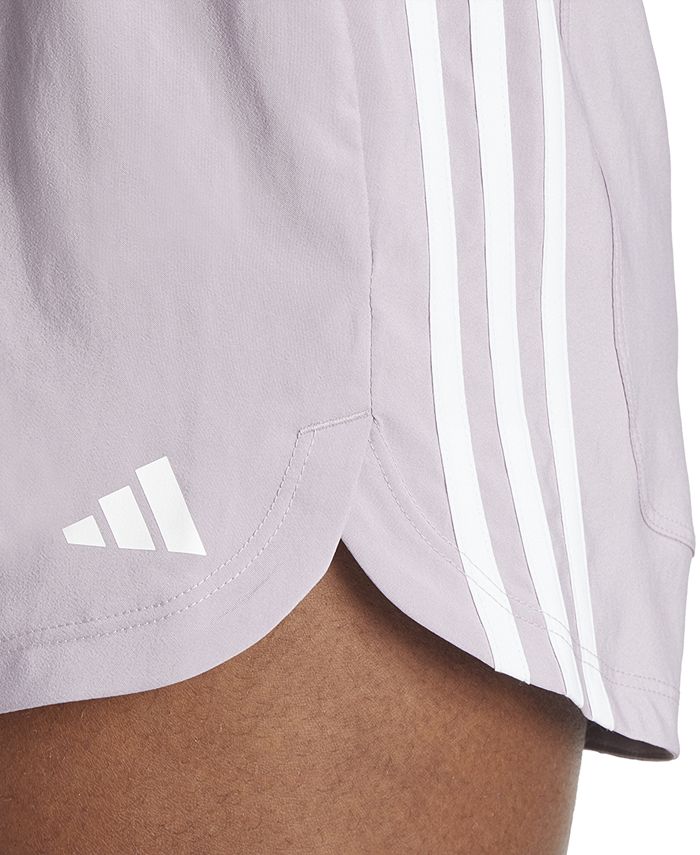 adidas Women's Pacer Training 3-Stripes Woven High-Rise Shorts - Macy's