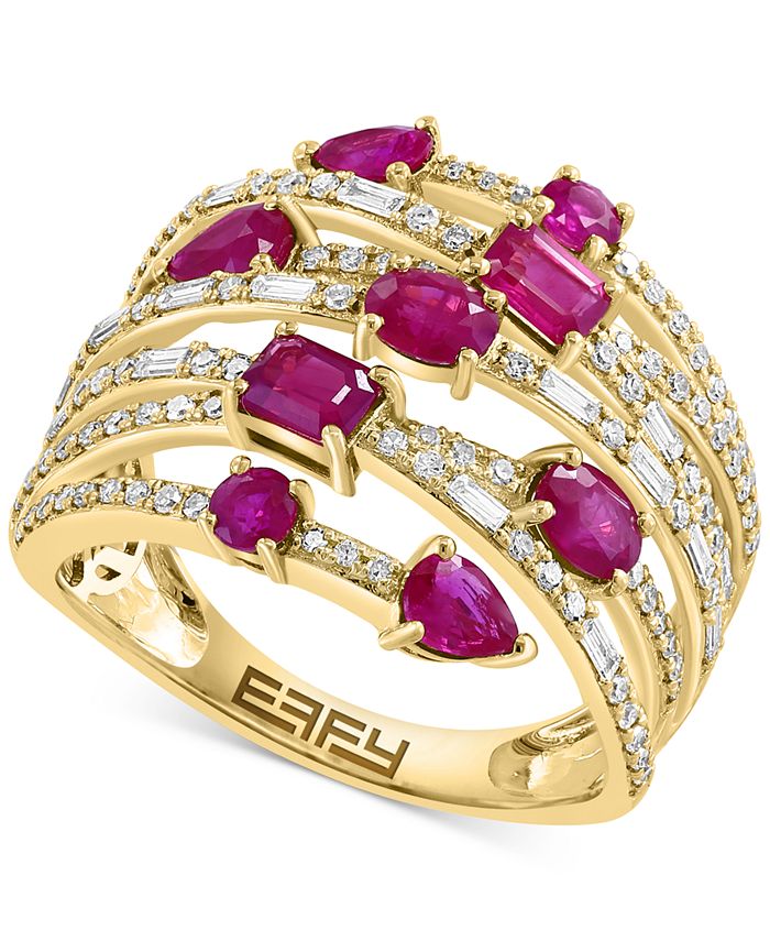 EFFY Collection EFFY® Ruby (1-1/2 ct. t.w.) & Diamond (5/8 ct. t.w ...