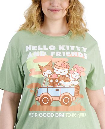 Love Tribe Trendy Plus Size Good Day Hello Kitty Tee - Macy's