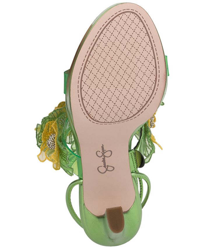 Jessica Simpson Iyla Flower Embellished Strappy High Heel Platform ...