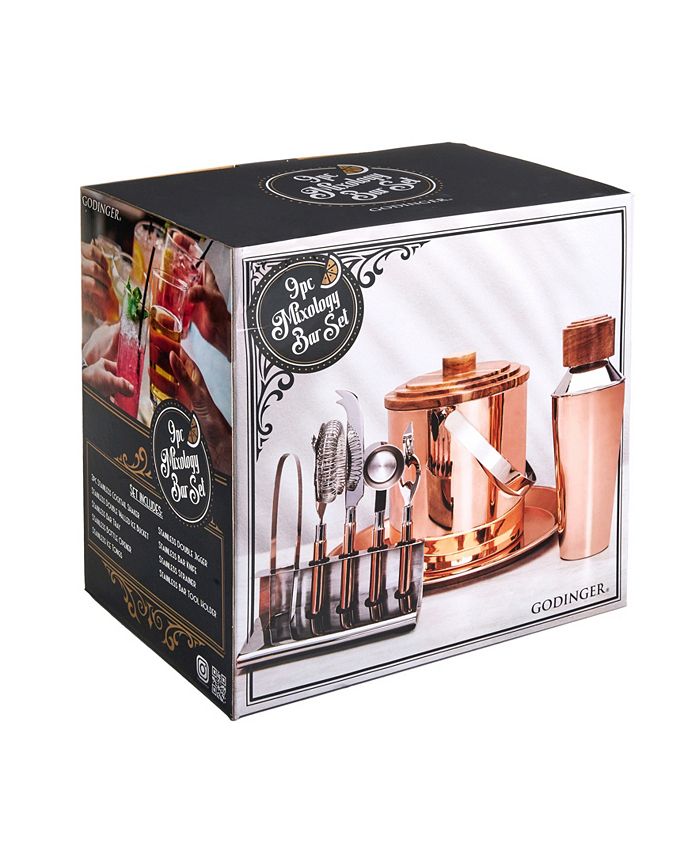 Godinger Signature Collection by Copper 9 Piece Stainless Bar Set ...