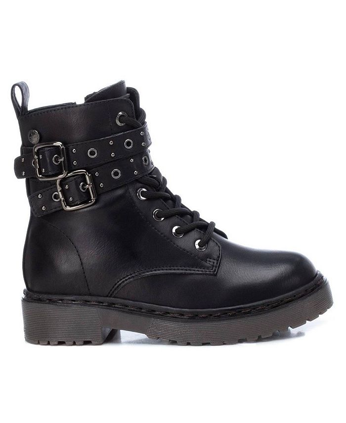 XTI Double Buckle Lace-up Boots by XTI - Macy's