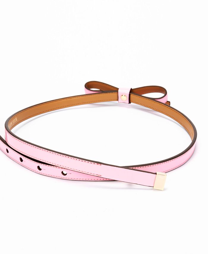 kate spade new york Women's 12mm Patent Shoestring Bow Belt - Macy's