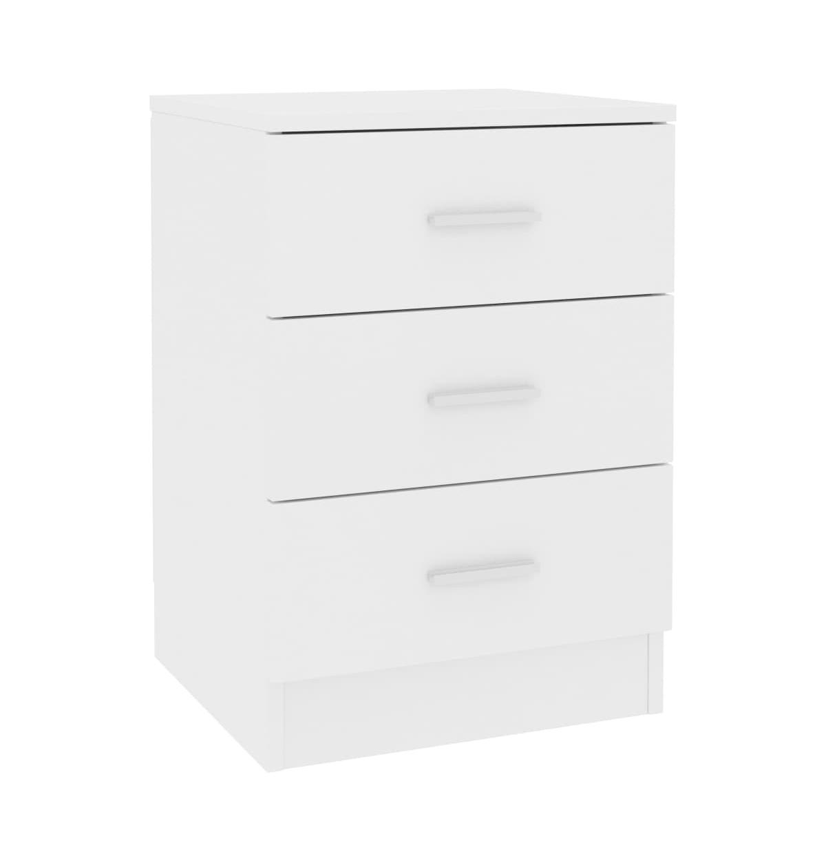 Click here for Bedside Cabinet White 15 x 13.8 x 22 Engineered Wo... prices