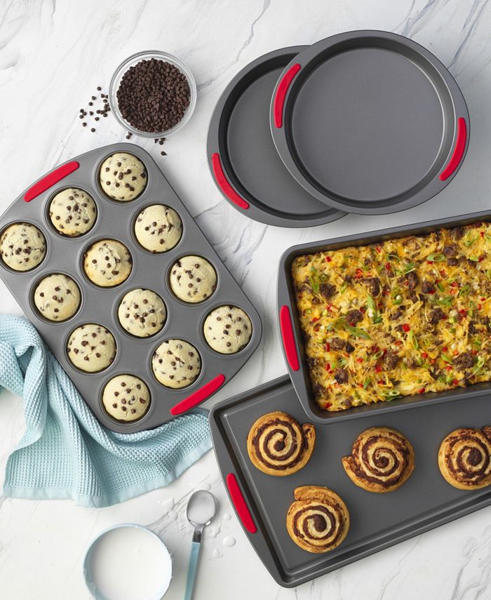 Good Cook Mega grip 5 Piece Nonstick Steel Bakeware Set with Cookie ...