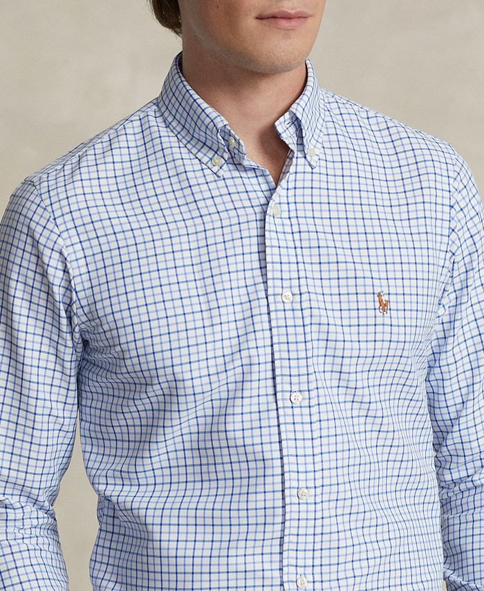 Polo Ralph Lauren Mens Classic Fit Tattersall Performance Shirt Macys
