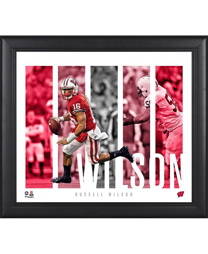Fanatics Authentic Russell Wilson Wisconsin Badgers Framed 15'' x 17 ...