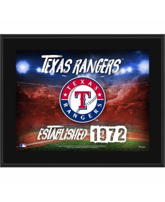 Texas Rangers 10.5" x 13" Sublimated Horizontal Team Logo Plaque - Macy's