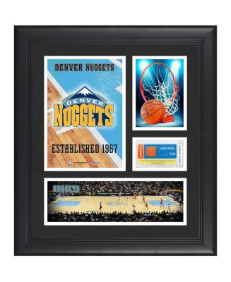 Denver Nuggets Framed 15'' x 17'' Team Logo Collage with Team-Used ...