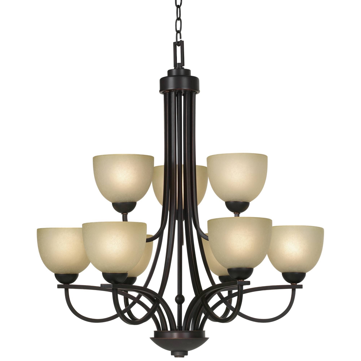 Click here for Franklin Iron Works Bennington Italian Bronze Chan... prices