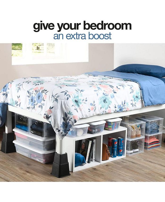 Homeitusa Adjustable Stackable Bed Frame Risers for Elevation & Under ...