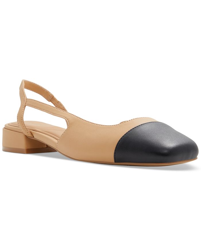 ALDO Women's Amandine Slingback Cap Toe Block-Heel Flats - Macy's