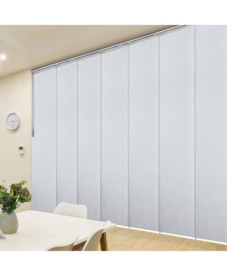 Rod Desyne Embroidered Cadet Blind 7-Panel Single Rail Panel Track ...