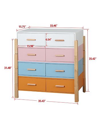 Simplie Fun Colorful Multifunctional Cabinet Set - Macy's