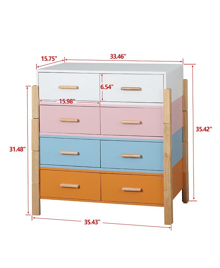 Simplie Fun Colorful Multifunctional Cabinet Set - Macy's